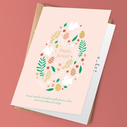 Felicitare personalizată cu text - Paște Fericit! | StarGift.ro
