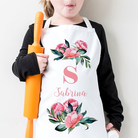 Șorț personalizat pentru copii cu text - Flori | StarGift.ro