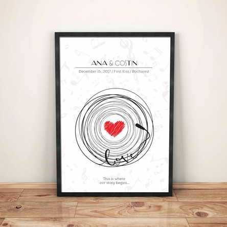 Tablou personalizat - muzică, dragoste, poveste | StarGift.ro
